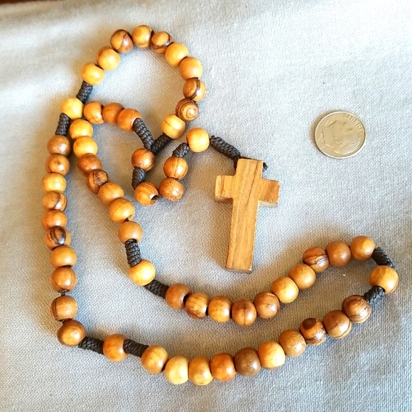 JERUSALEM | Jewelry | Olive Wood Jerusalem Rosary Vintage Religious ...